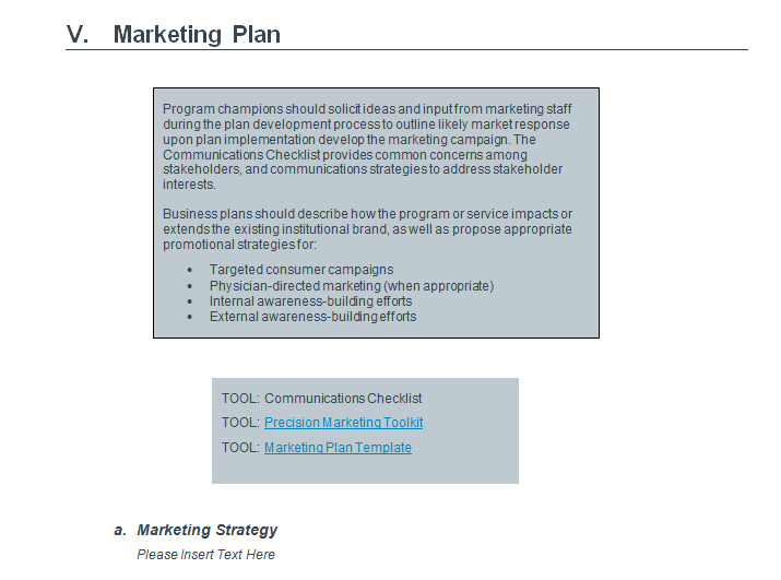 business outline example